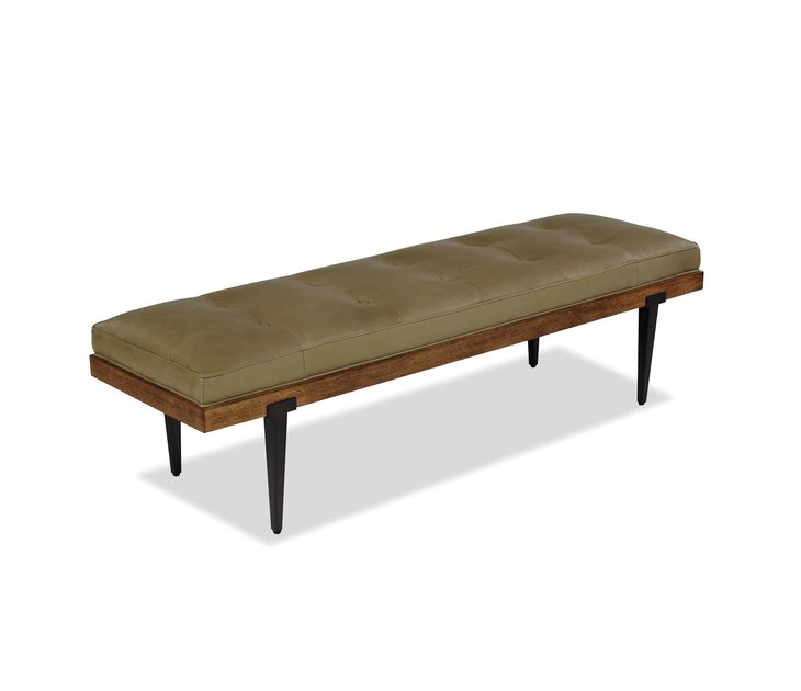 Rubin Leather Bench - Carbon | Taylor King
