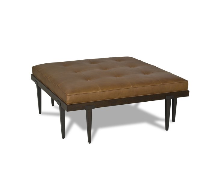 ROTHMAN LEATHER OTTOMAN | Taylor King